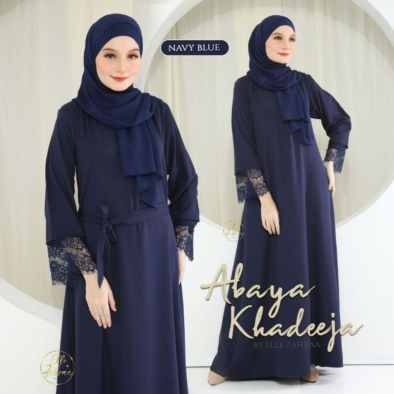 ELLE ZAHRAA | BEST SELLING ABAYA KHADEEJA | LACE SERIES| NURSING | Shopee Malaysia