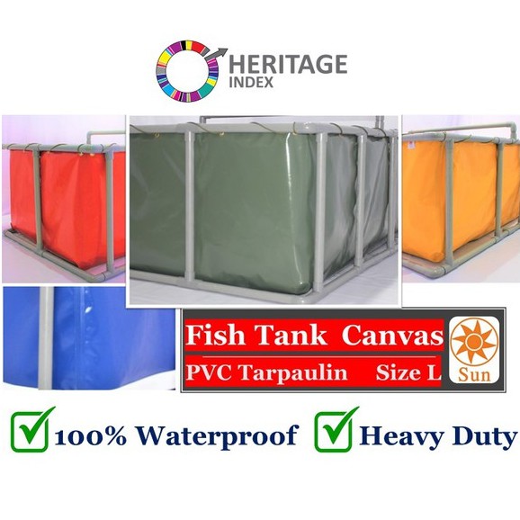 Size L Super A Fish Tank Canvas Only Pool Aquarium. Kanvas Kolam Ikan ...