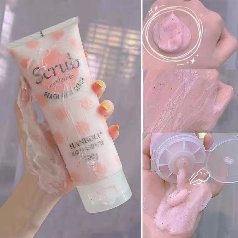 HANBOLI Peach Body Scrub Moisturizing Moisturizing Tender Smoothing ...