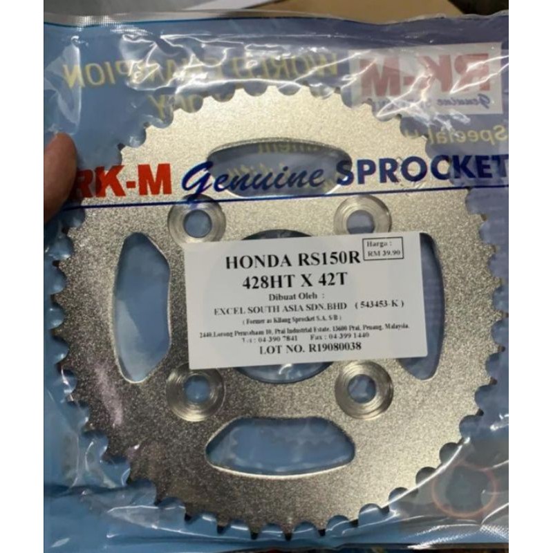 Honda Rs150 - spocket front and rear ( depan / blkg) original - RKM ...