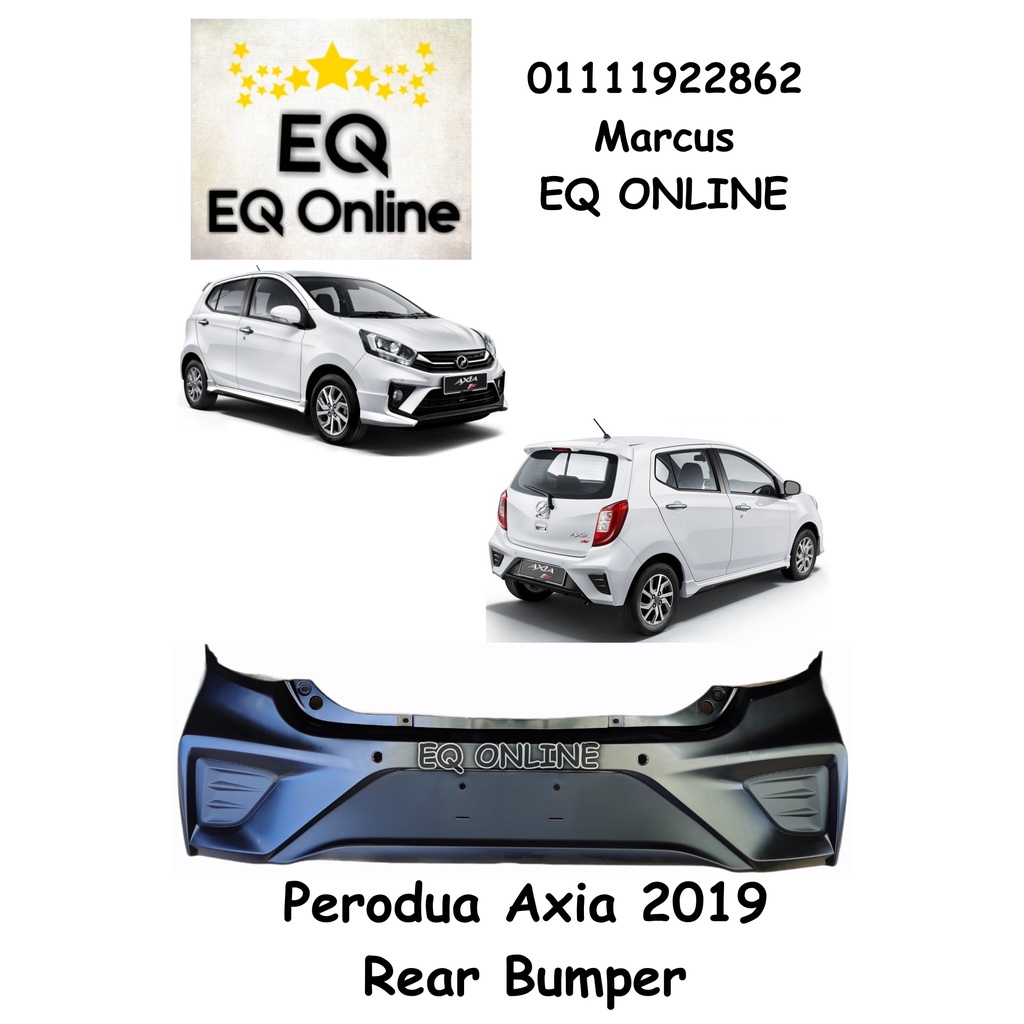 Perodua Axia 2019 Original Rear Bumper PP Plastic Malaysia (BUMPER ...