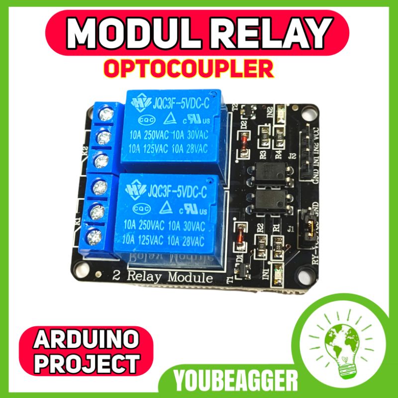 2 channel relay module with optocoupler | Shopee Malaysia