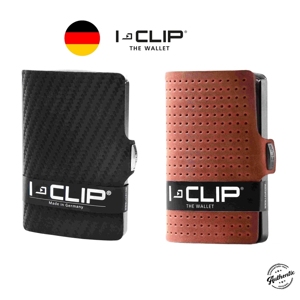 🇩🇪 I-CLIP Wallet Original Carbon Black/AdvantageR Oak (FREE 2 RFID ...