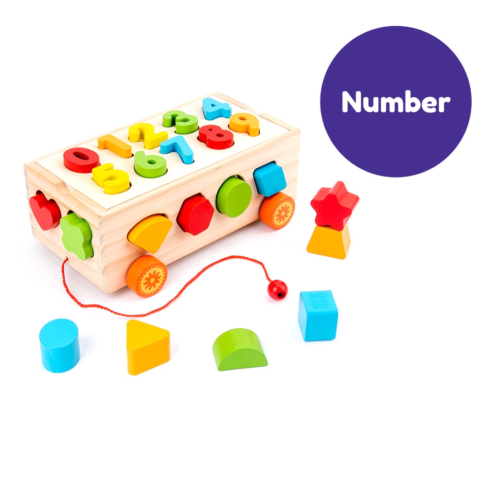 Realeos Wooden Toy Educational Toys Kids Montessori Building Blocks ...