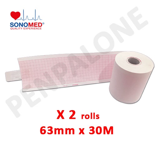63mm x 30M - 2 rolls - Sonomed Brand ECG paper ( 3 Channel ) | Shopee ...