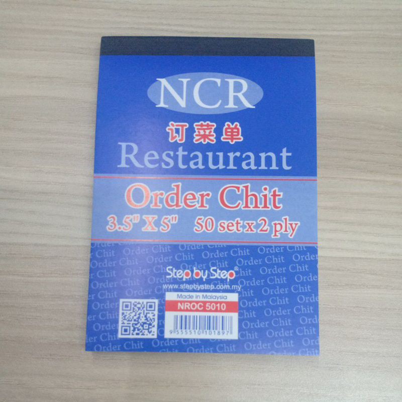 NCR Restaurant Order Chit 3.5" x 5" (50set x 2ply) | Shopee Malaysia