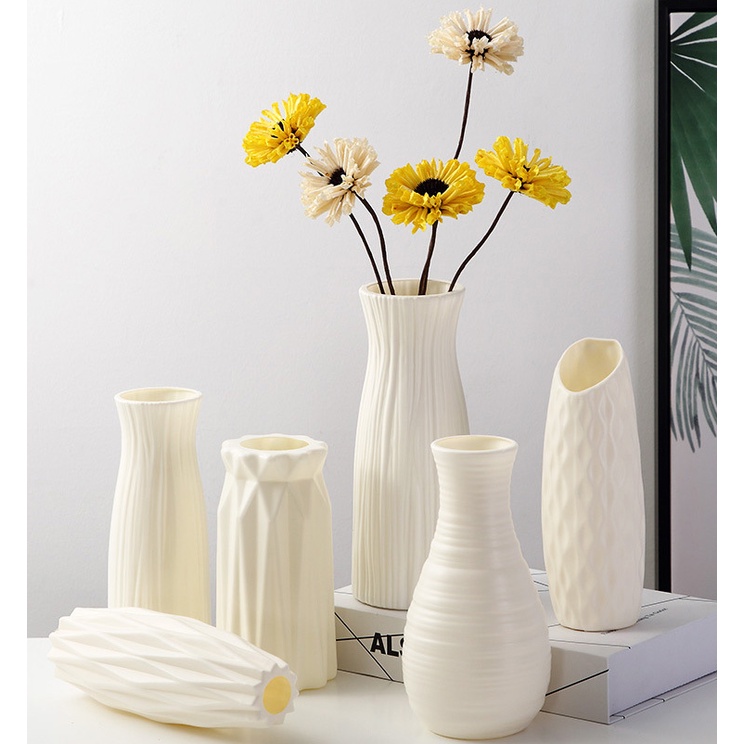 Unbreakable Plastic Vases Nordic Style Flower Vases for Office Home ...