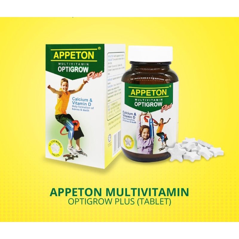 (PROMOTION) APPETON MULTIVITAMIN OPTIGROW PLUS 60 TABLETS | Shopee Malaysia