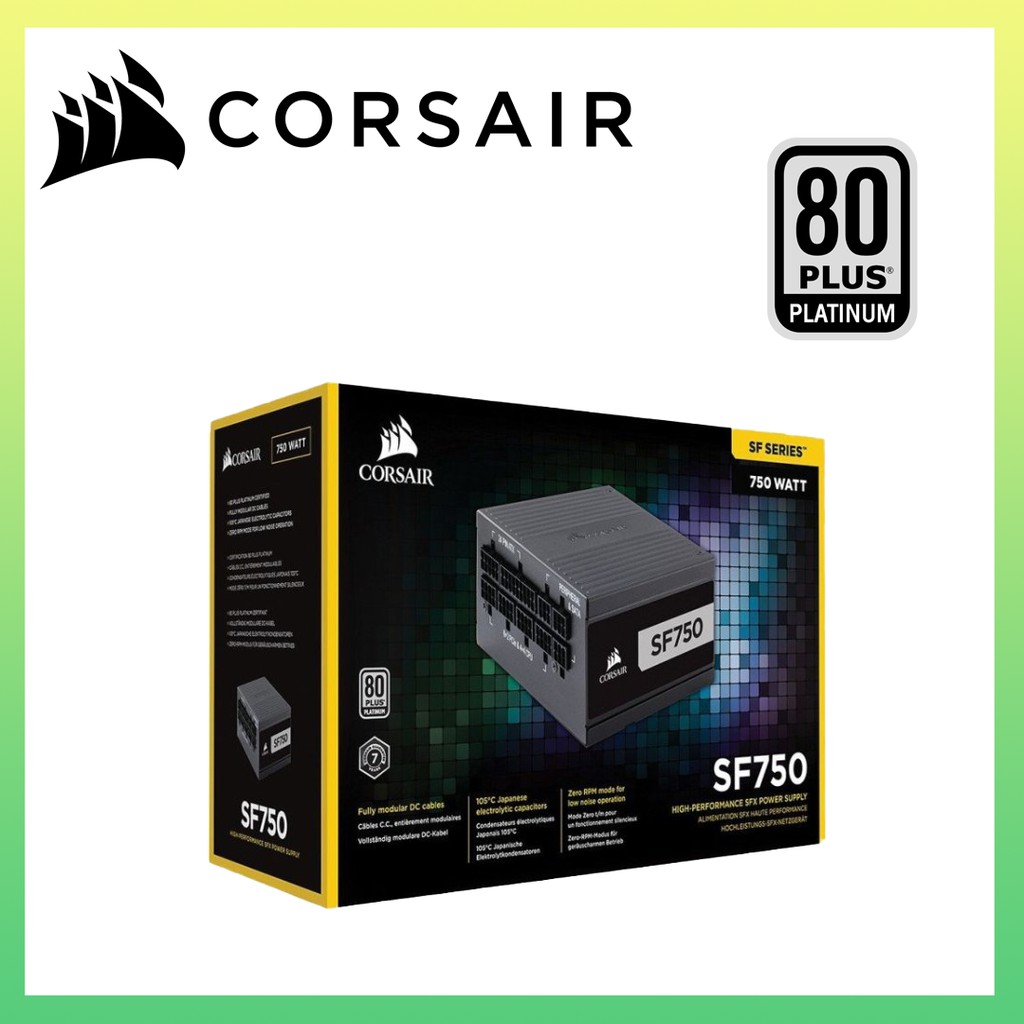CORSAIR 750W SF750 80+ PLATINUM SFX FULL MODULAR POWER SUPPLY | Shopee ...