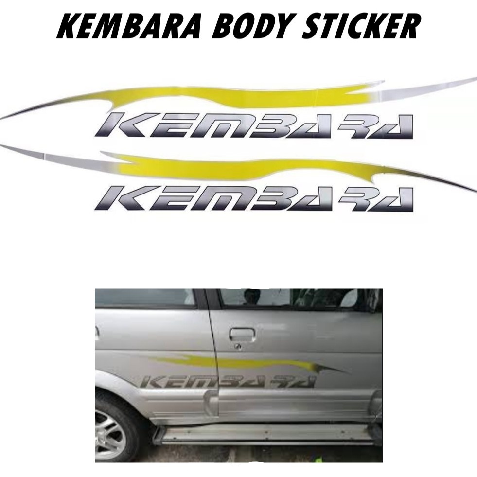 PERODUA KEMBARA ORIGINAL CAR BODY STICKER SIDE STICKER ( 1SET ...
