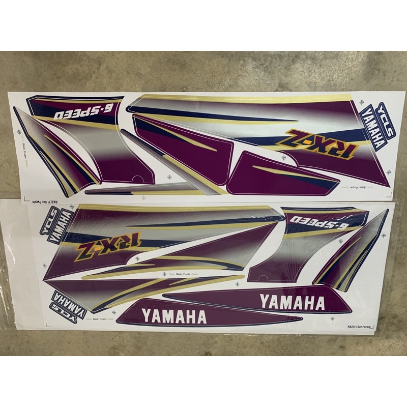 Stiker Sticker Body Stripe Cover Set (7) Yamaha RXZ135 RXZ 135 | Shopee ...