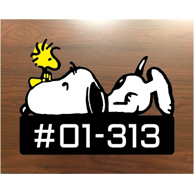 Snoopy House Unit Number Plate | Acrylic Signage | Shopee Malaysia