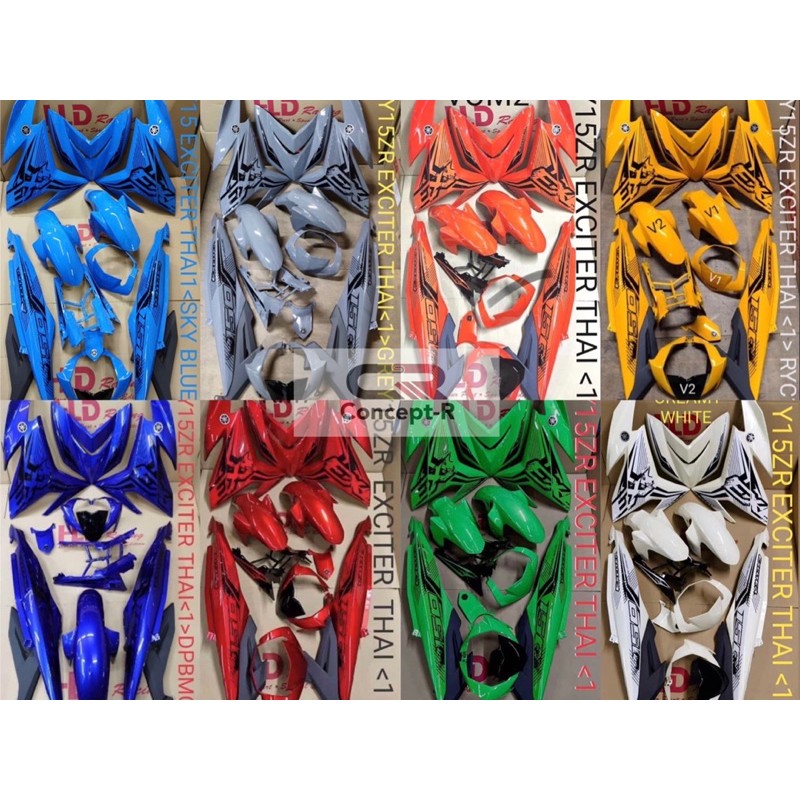 Velozi/HLD Cover Set Exciter Thai 1 Y15ZR V1/V2 Y15 Exciter Thai Cover ...