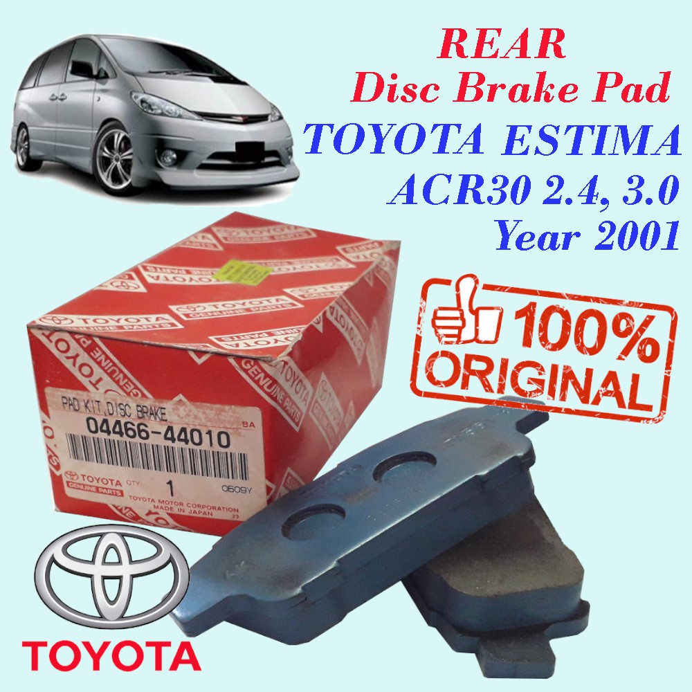 Genuine TOYOTA Estima ACR30 Rear Disc Brake Pad***100% ORIGINAL (Part ...