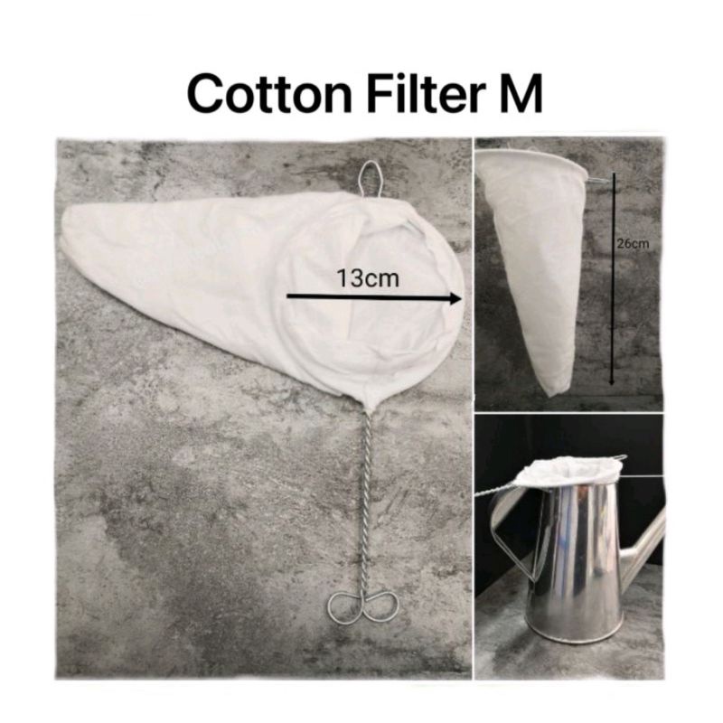 Penapis Kopi Teh Santan Soya Cotton Nylon Kain Penuras/Coffee Strainer ...