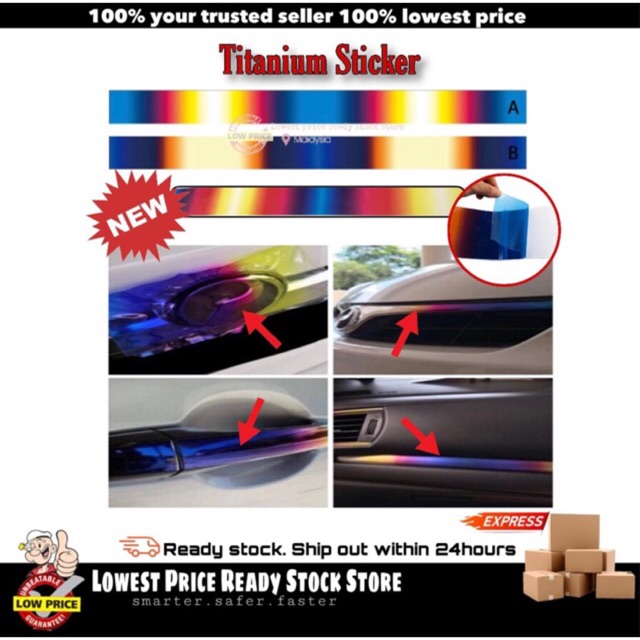 Hot Deal Titanium Wrapping Car Sticker | Shopee Malaysia