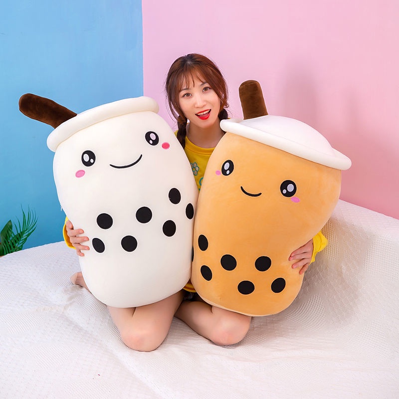 Cute Cartoon Boba Milk tea Pillow Soft Doll Plush Toys Anak Patung ...