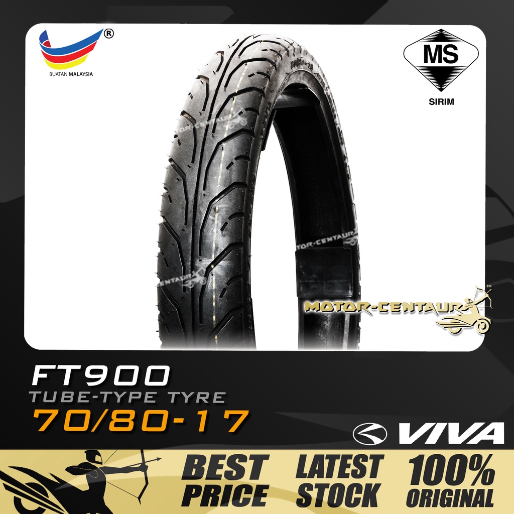TAYAR MOTORSIKAL VIVA FT900 TYRE 50, 60, 70, 80, 90, 100 - 14, 16, 17 ...