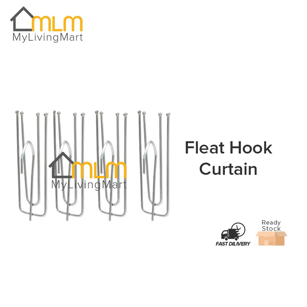 50PCS Curtain Pleat Hook / Cangkuk Langsir Metal Besi ADJUST 4-LEGGED ...