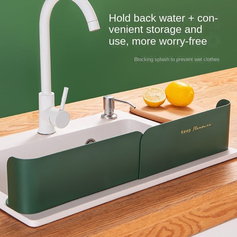 Retractable Water Baffle Shelf Sink Waterproof Plate Clapboard Kitchen ...