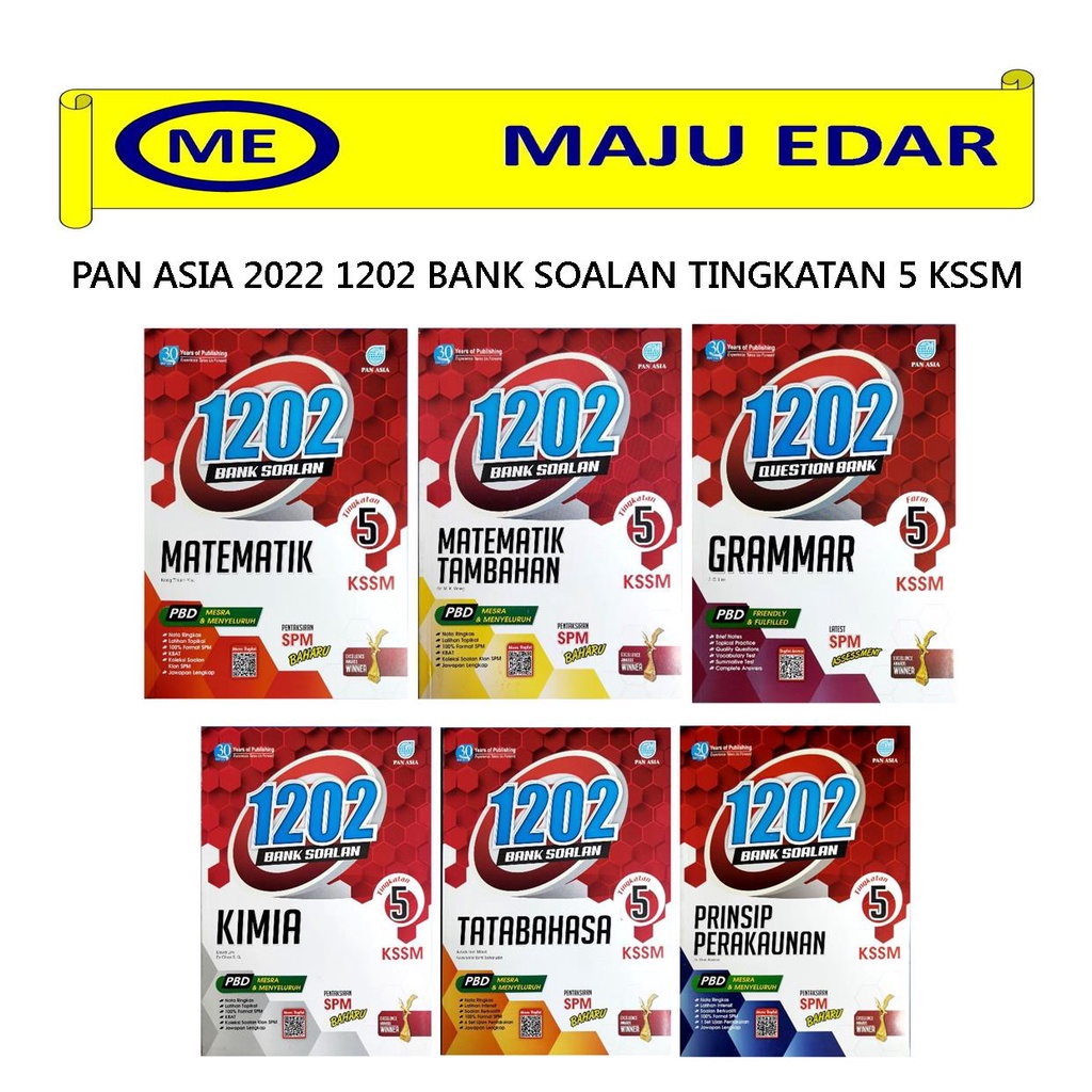 PAN ASIA 2022 1202 BANK SOALAN TINGKATAN 5 KSSM / 1202 QUESTION BANK FORM 5 KSSM | Shopee Malaysia