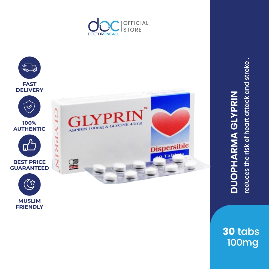 Duopharma Glyprin Tablet (100mg X 30 Tabs) | Shopee Malaysia