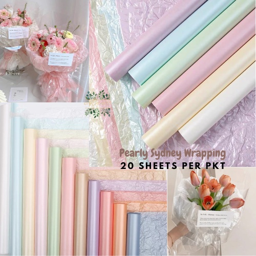 [20 Sheets] 50x70cm 26G PEARLY SYDNEY PAPER Flower Wrapping Paper ...
