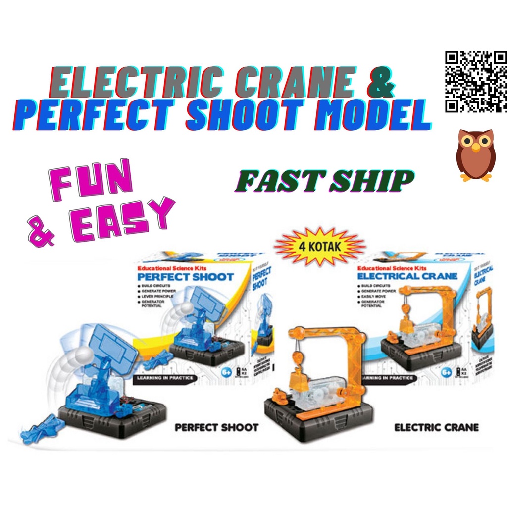 4 BOXES- ELECTRIC CRANE & PERFECT SHOOT MODEL KIT MODEL & BINAAN ASAS ...