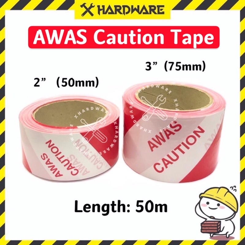 2" or 3" Red White Warning tape 50m/Caution barricade tape/caution tape ...
