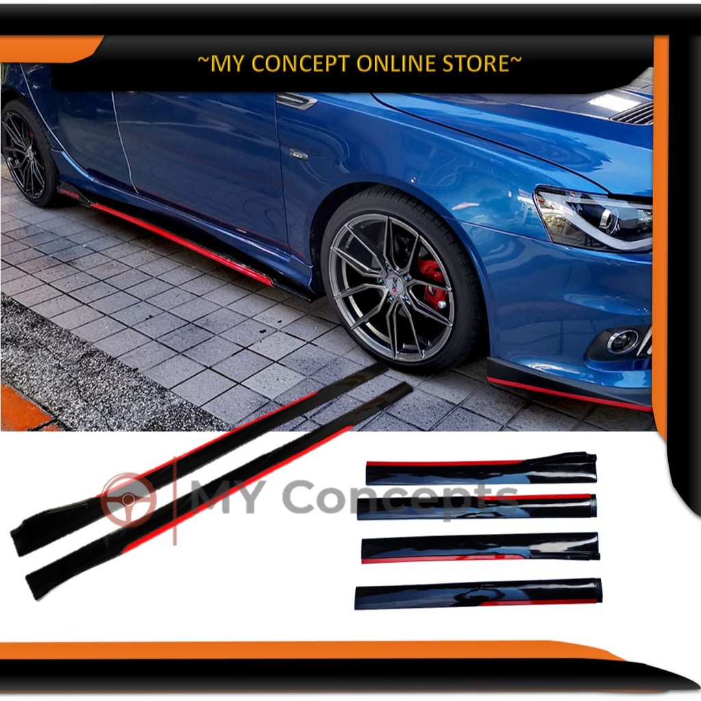 🔥Universal Car Bumper Universal Side Skirts ABS Material Extension ...