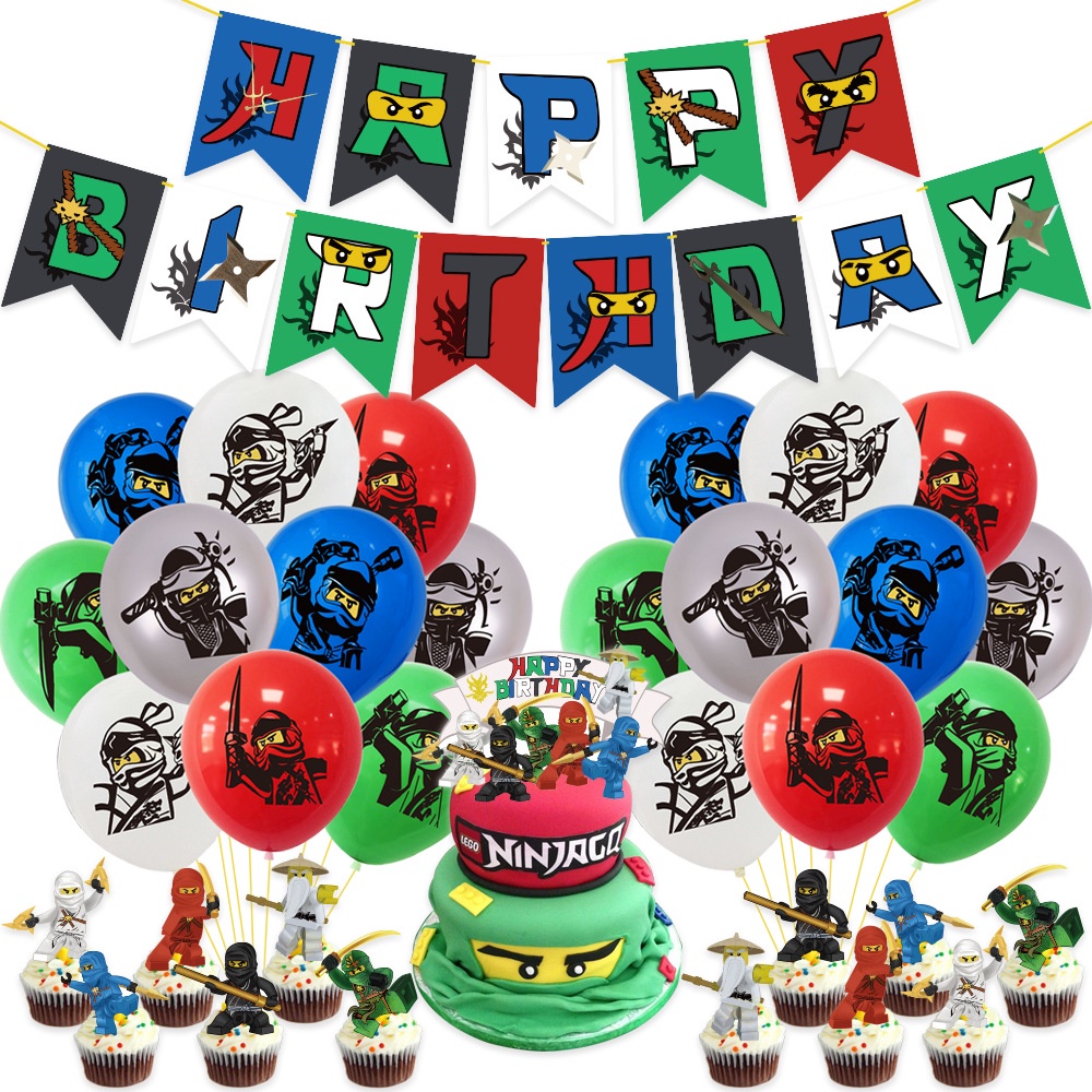 LEGO Ninjago:Masters of Spinjitzu Theme Balloon Kids Birthday Party ...