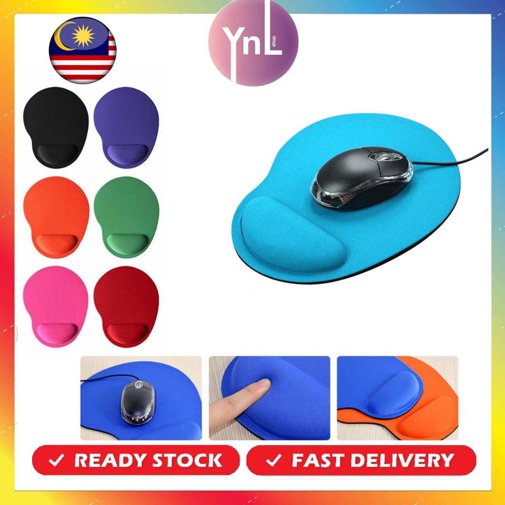 Wrist Mouse Pad Mat Optical Trackball Black Mousepad Mice Gaming ...