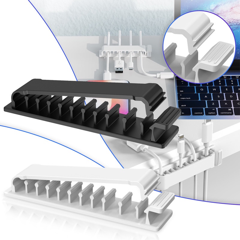 Self-Adhesive Cable Cord Clamp Organizer/USB Wire Desktop Fixer Cable ...