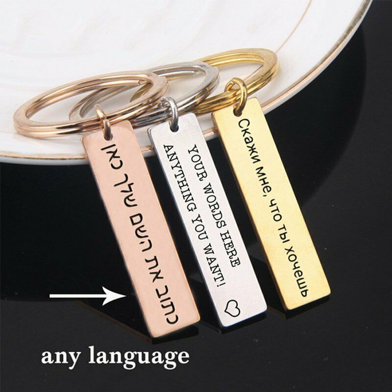 Raya Free Engrave !!! New Stainless Steel Keychain Personalized Custom ...