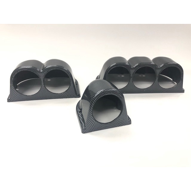 Universal Carbon Look Pod Meter Gauge Casing 60mm # ABS Material ...