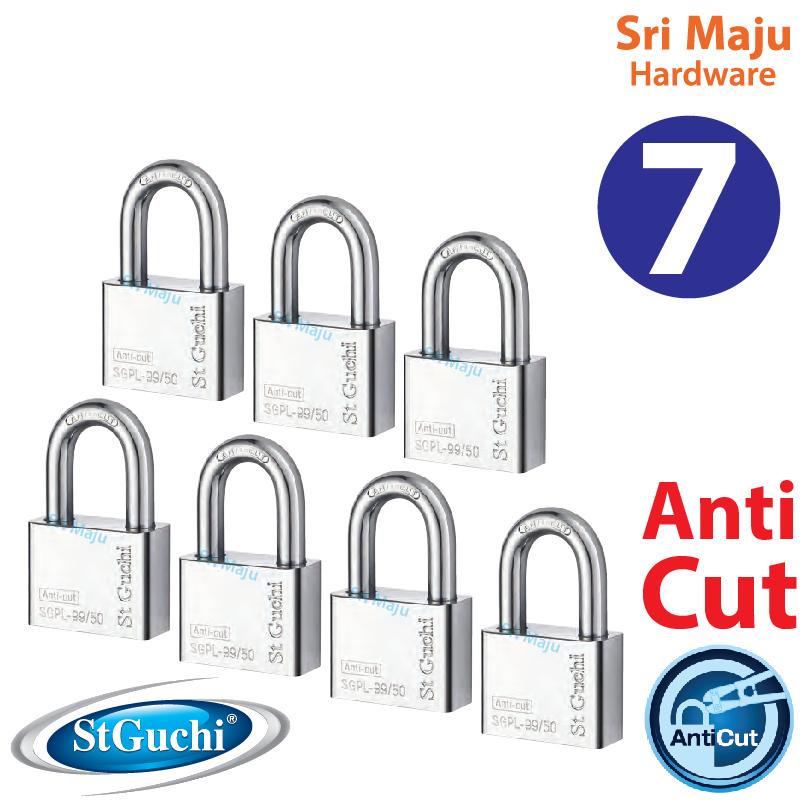 MAJU St Guchi SGPL 99 (7's) Anti Cut Security Pad Lock Padlock 50mm ...