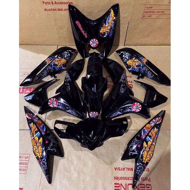 coverset BLACK honda Dash V1 V2 V3 V4 | Shopee Malaysia