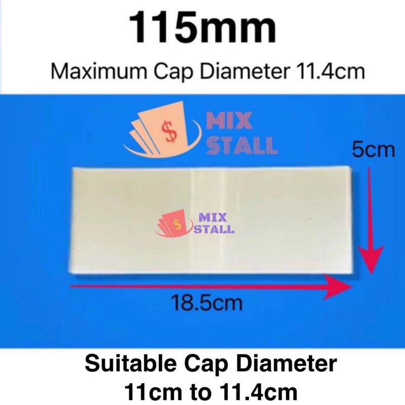 Shrinkable Plastic Sealer Cap Seal For Jars Bottles Balang botol-READY ...