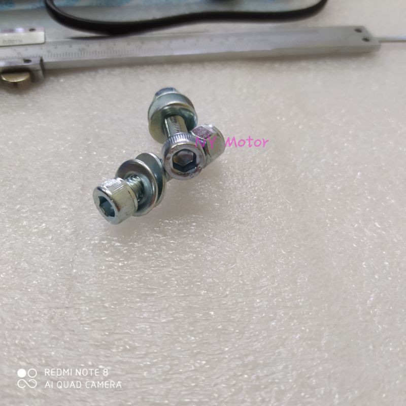 Allen key screw with washer and lock nut 6mm x 35mm | Shopee Malaysia