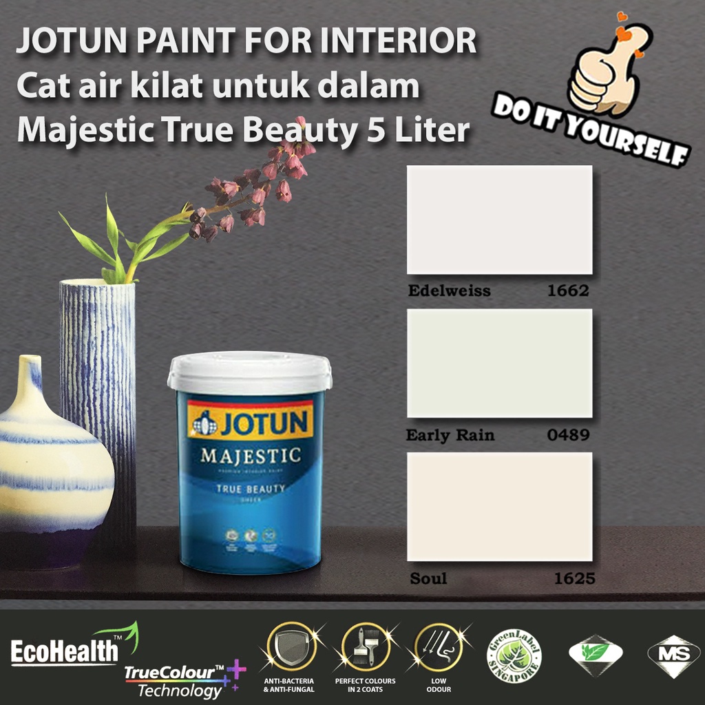 Jotun Majestic True Beauty Collection 5 Liter Edelweiss 1622 / Early ...