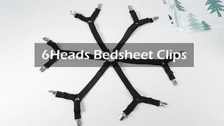 Bed Clips 3 Way 6 Sides Adjustable Bed Sheet Clips Grippers Fasteners ...
