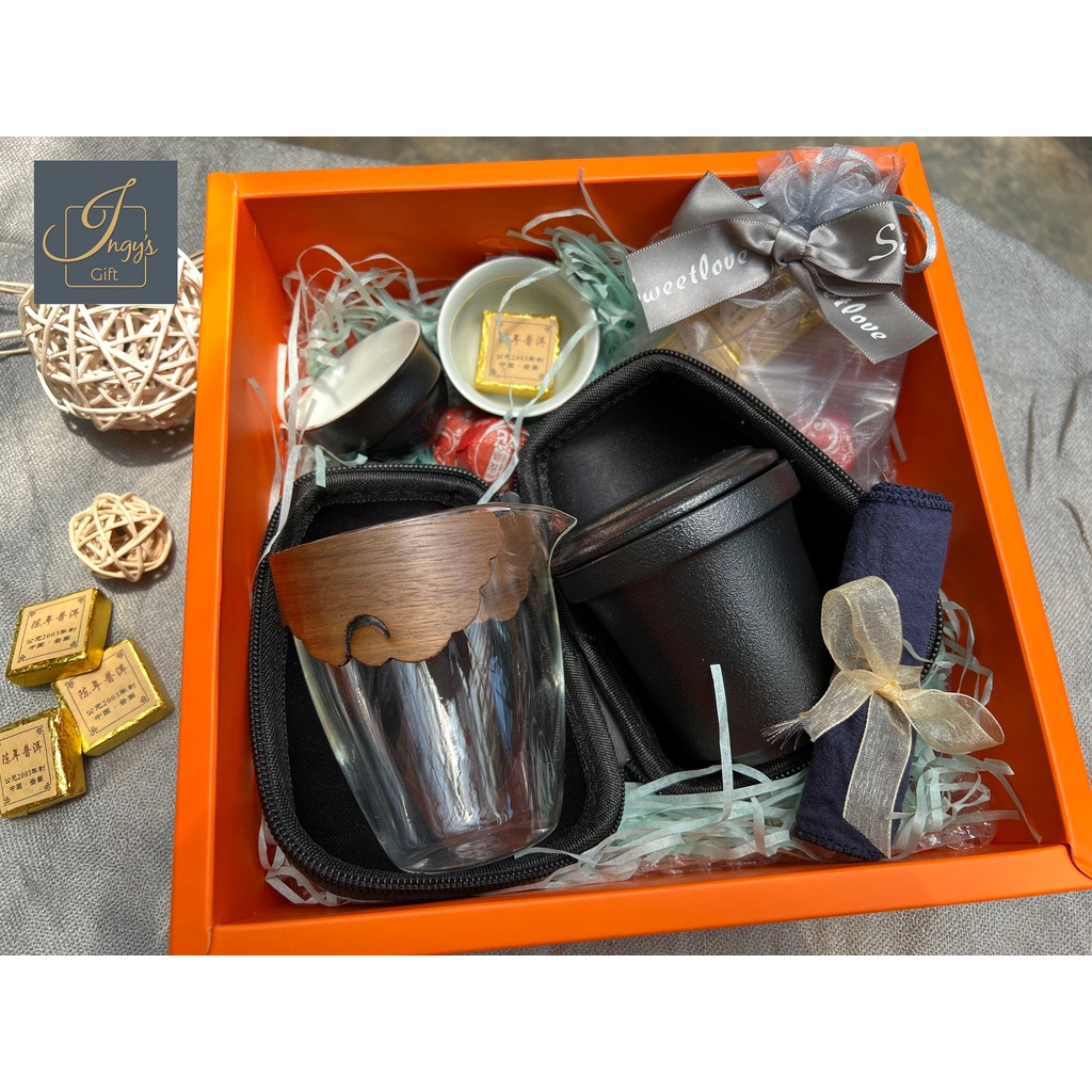 Tea Time Gift Set (Puer Tea + Travel Tea Cup Set) | Shopee Malaysia