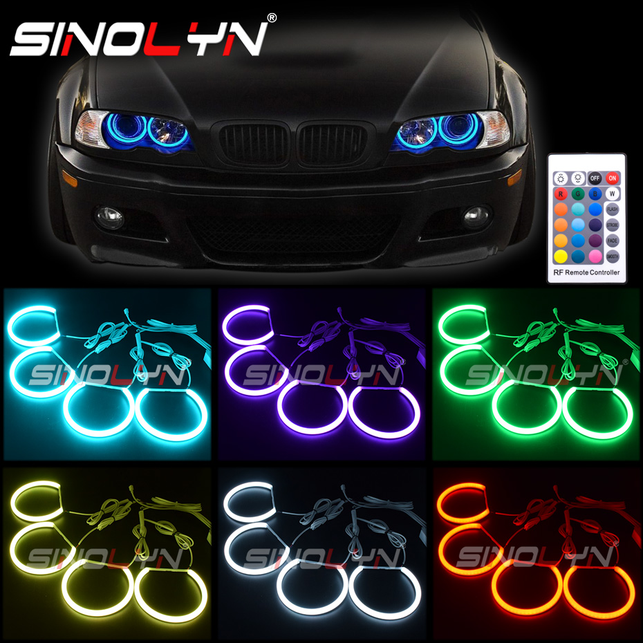 Sinolyn RGB Angel Eyes LED Bluetooth App Controller For BMW 3 5 7 ...