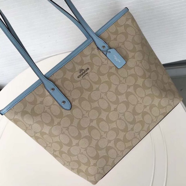 CITY ZIP TOTE IN SIGNATURE (COACH F58292) | Shopee Malaysia