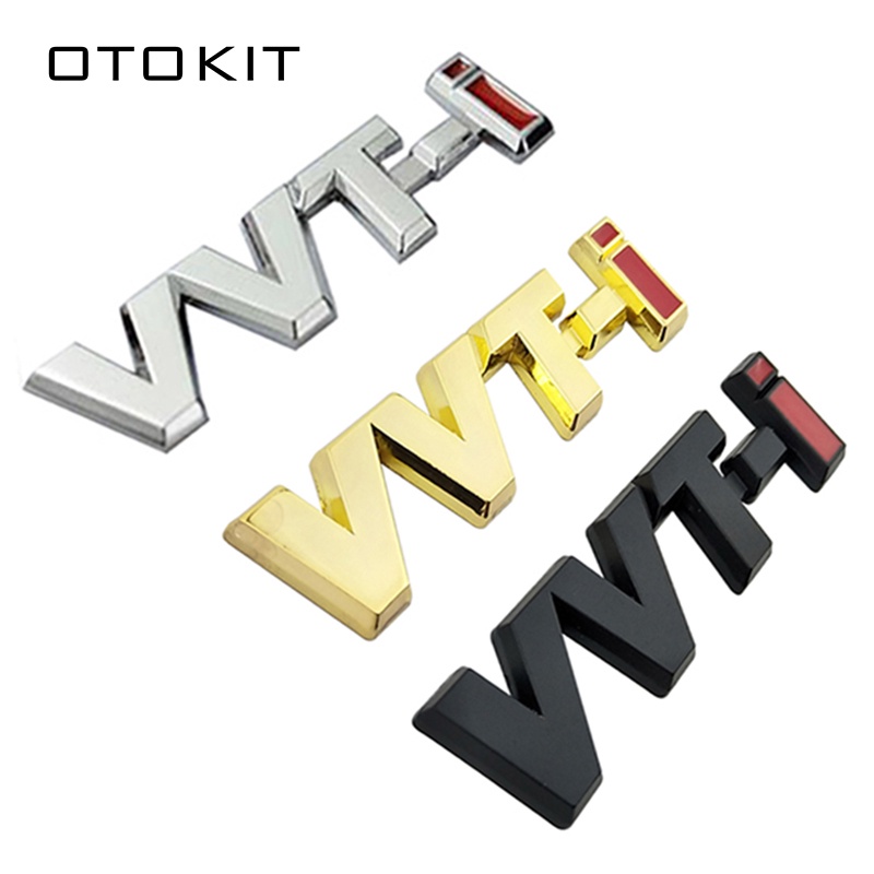 Metal Alloy VVTi Logo Chrome Silver Strip Car Fender Sticker Side ...