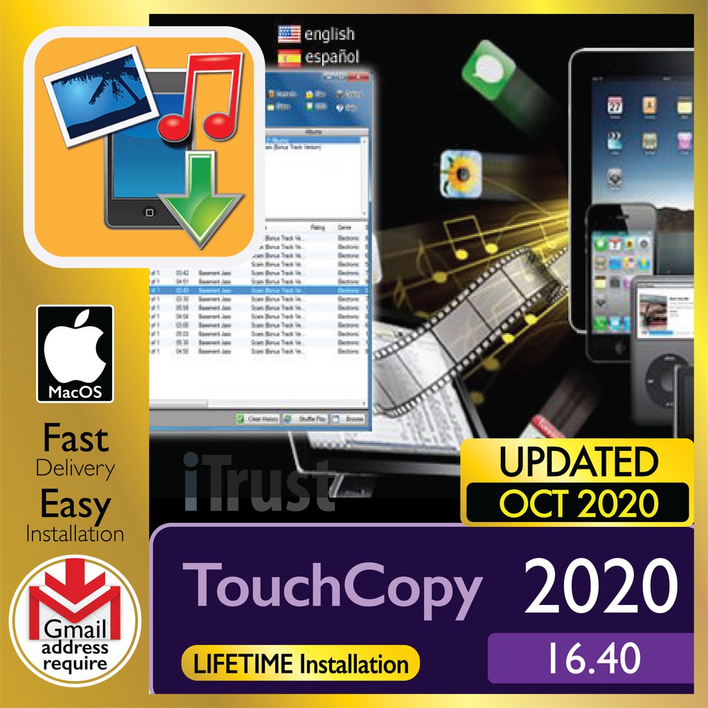 TouchCopy 16.40 [Mac OSX Catalina Support][100% Working][LIFETIME INSTALLER] - Digital Download ...