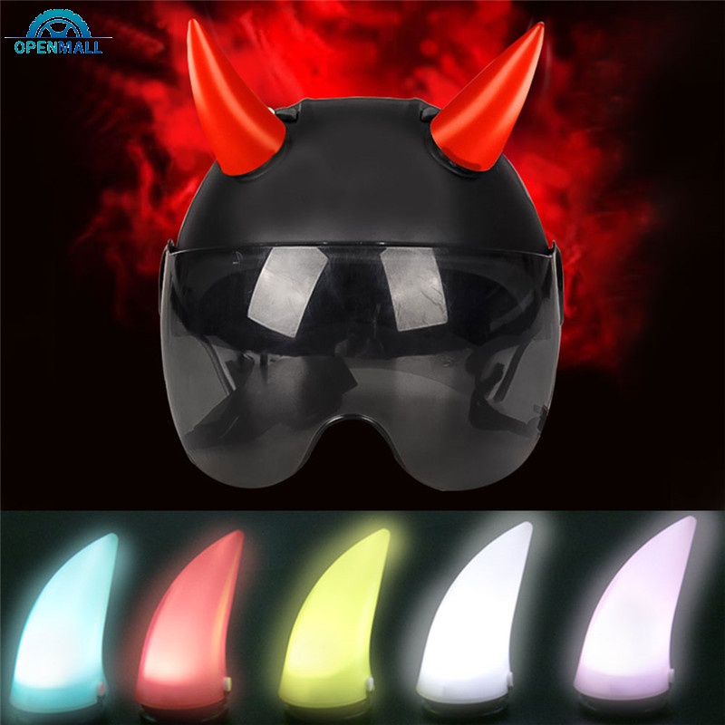 OM 2Pcs Car Motorcycle Helmet Devil Horn Decoration Motocross Off Road ...
