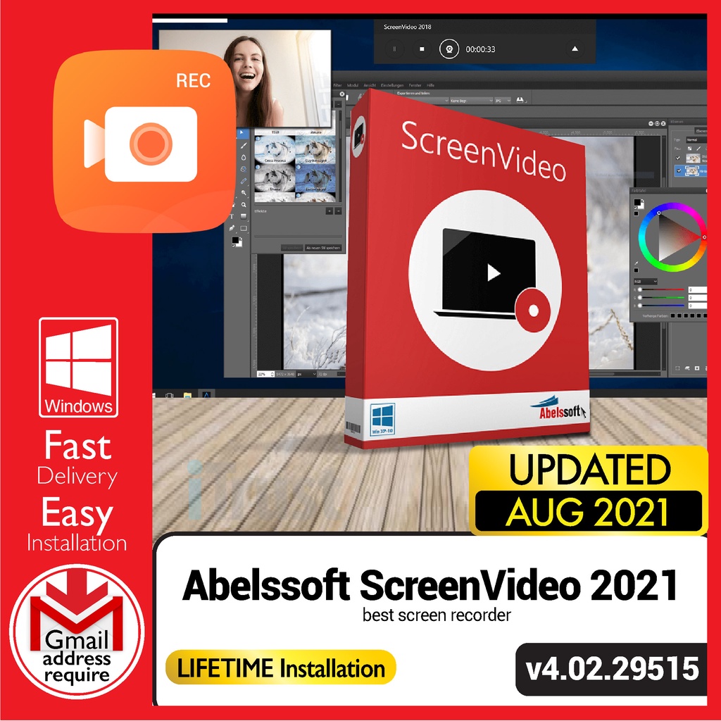 Abelssoft ScreenVideo 2021 v4.02.29515 - best screen recorder[WINDOWS x64] - Digital Download ...
