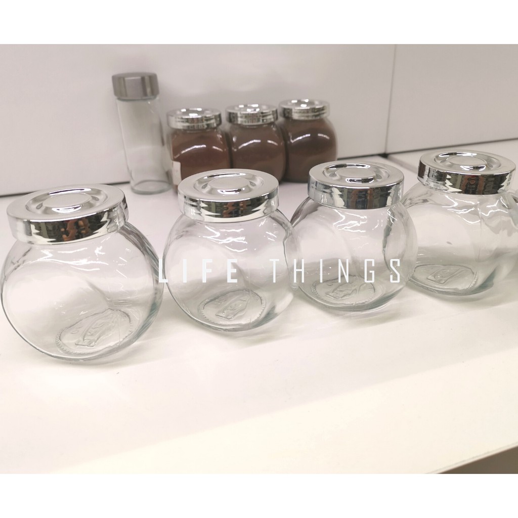 IKEA RAJTAN Spice jar, Balang rempah, glass/aluminium-colour, 15 cl ...