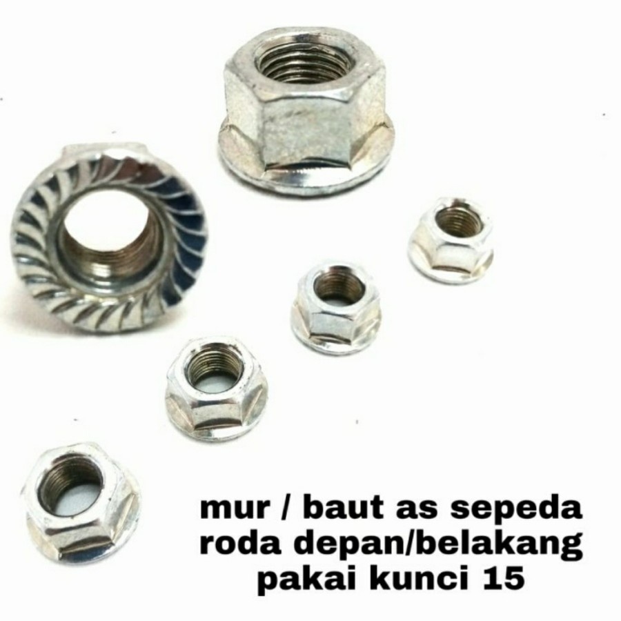 Bicycle Axle Nut Bolt Front/Rear Lock 15 BMX MTB Folding Thread Cap ...